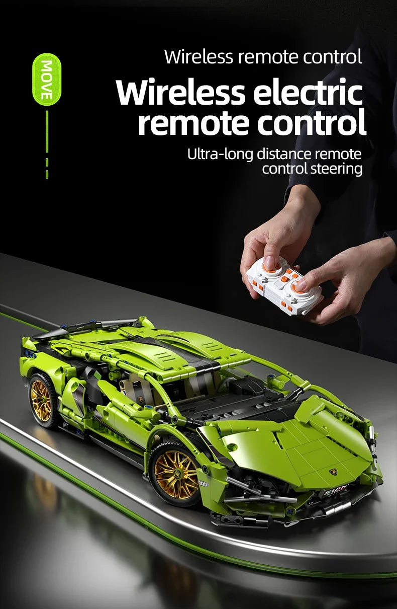 Technical Racing Sport Car 1280PCS Model Building Blocks City Mechanic ...